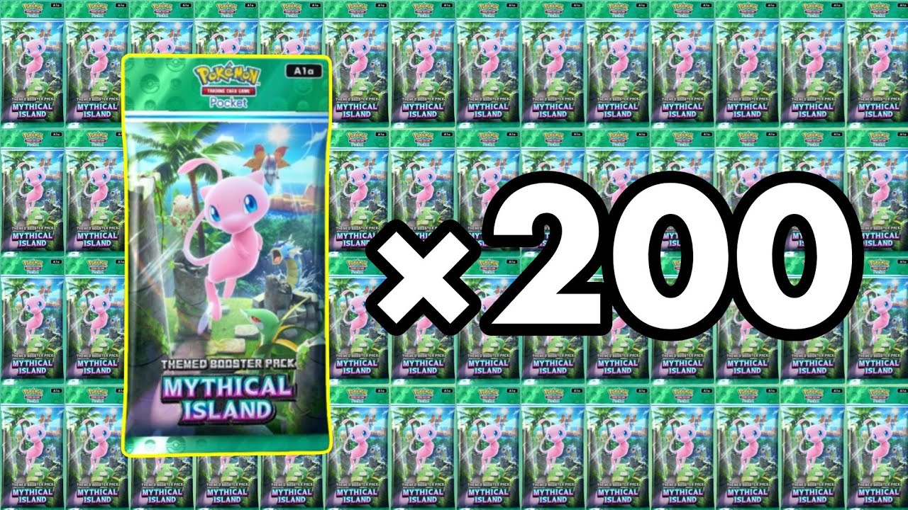 I OPENED 200 MYTHICAL ISLAND PACKS on POKEMON TCG POCKET - YouTube