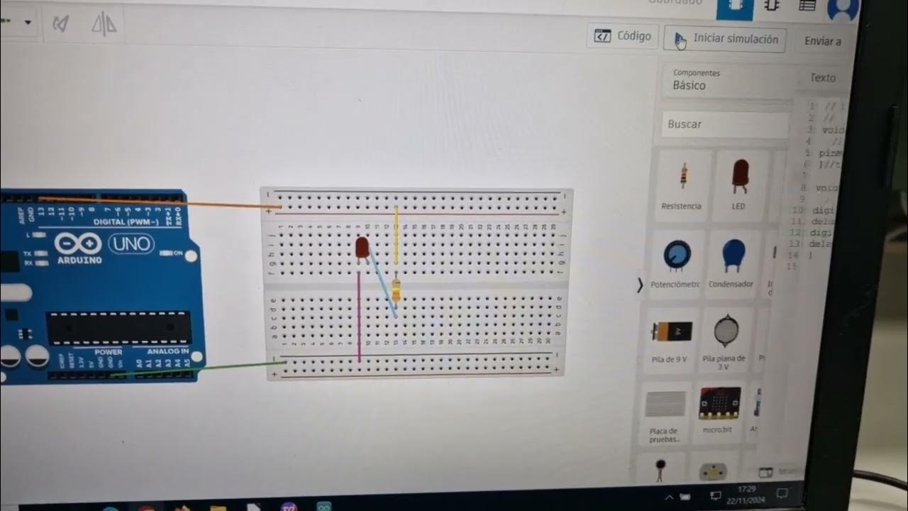 arduino ejercicio 1 tinkercad - YouTube