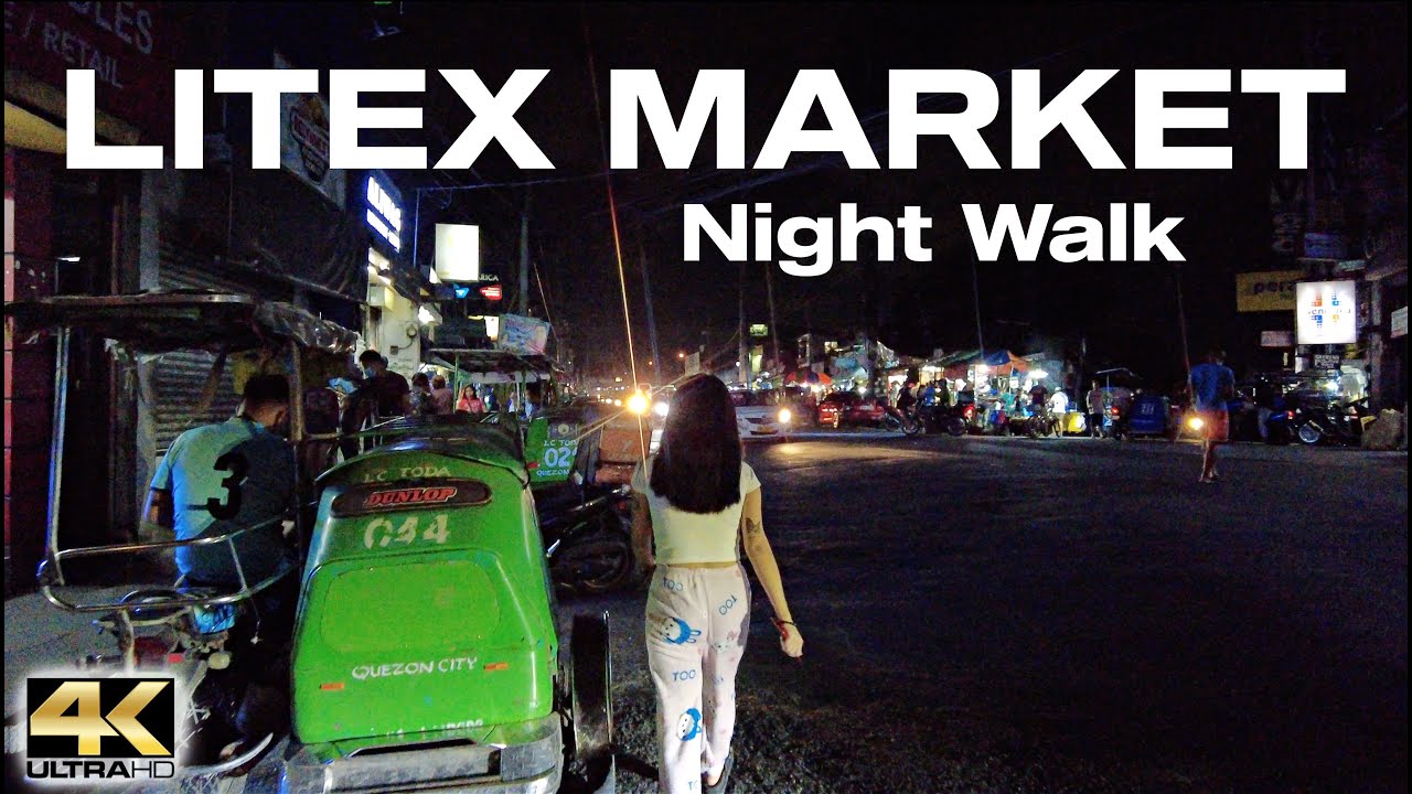 Walking Philippines at Night | Litex Market Quezon City [4K] - YouTube