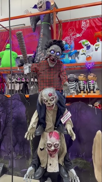 Home Depot Halloween 2025 Zombie Stack Trio - YouTube