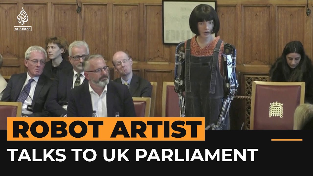 Humanoid robot gives evidence to UK parliament | Al Jazeera Newsfeed ...