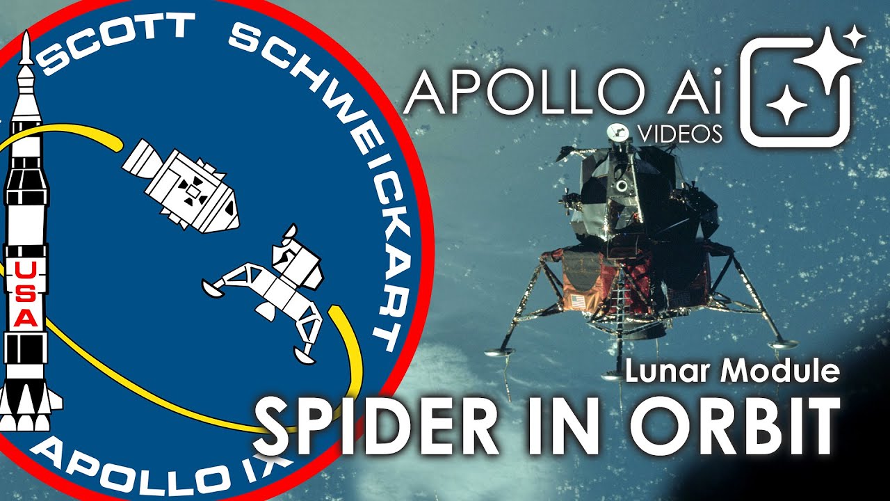 APOLLO 9 - Lunar Module 'Spider' in Orbit above Earth - YouTube