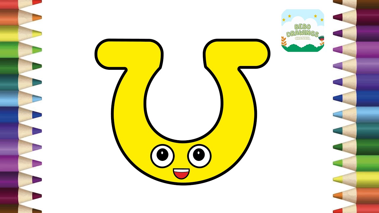 How To Draw A Cute Horseshoe Easy Step By Step | Horseshoe Drawing ...