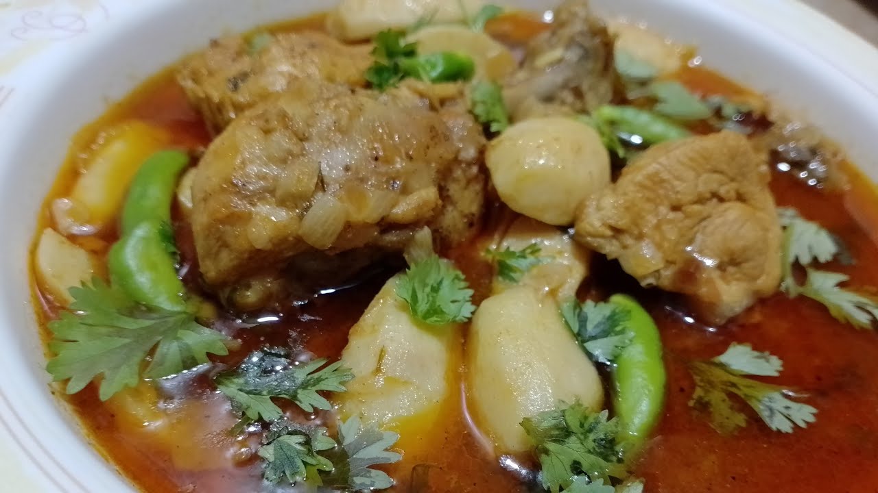 Taro Root | Arvi Chicken | Recipe by Cooking with Nasreen - YouTube