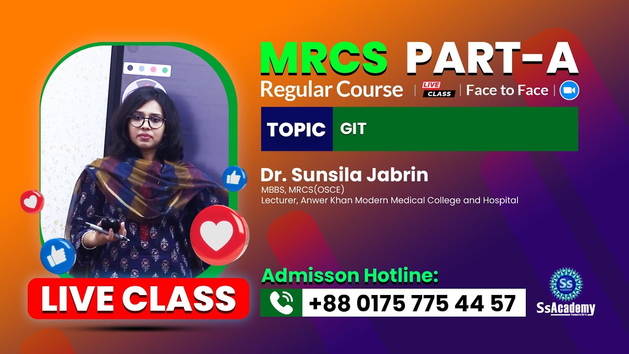 MRCS (UK) Part-A | Live Regular Course | GIT | SsAcademy - YouTube
