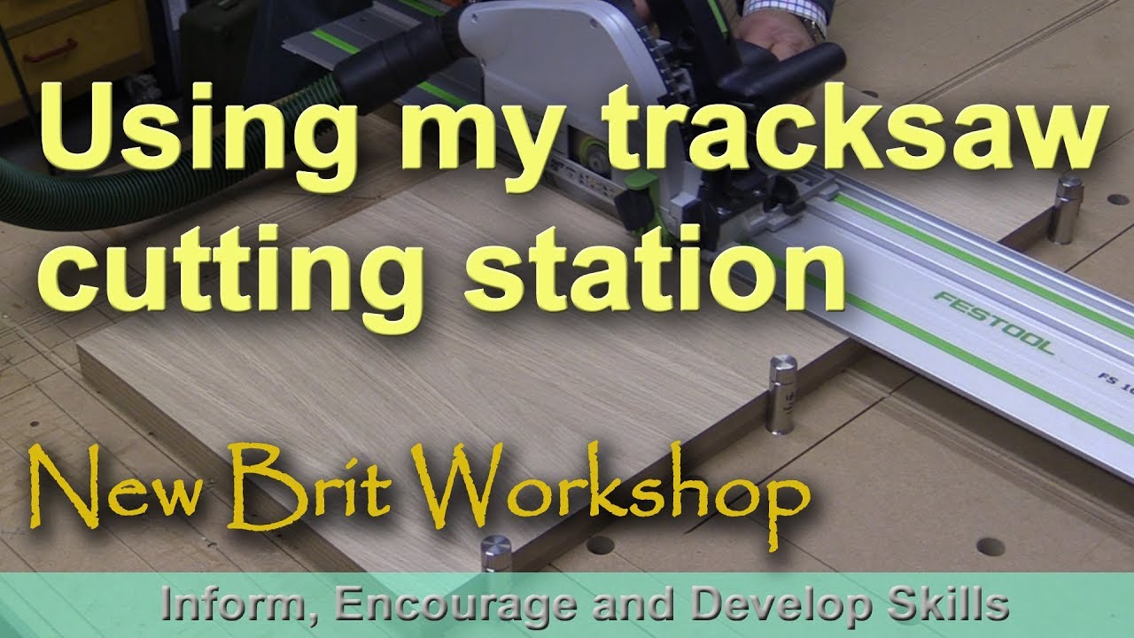 Using my tracksaw cutting station - YouTube