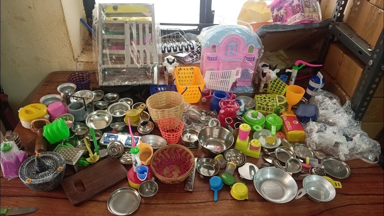 Miniature kitchen set tiny food cooking real kitchen set miniature real ...