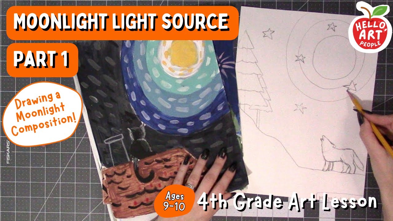 1. Moonlight Light Sources Part 1: Drawing a Moonlight Artwork! 4th ...