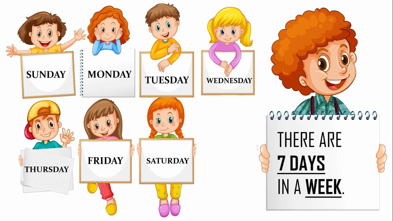 Days of the week in English | Learn Days of the week with spellings ...