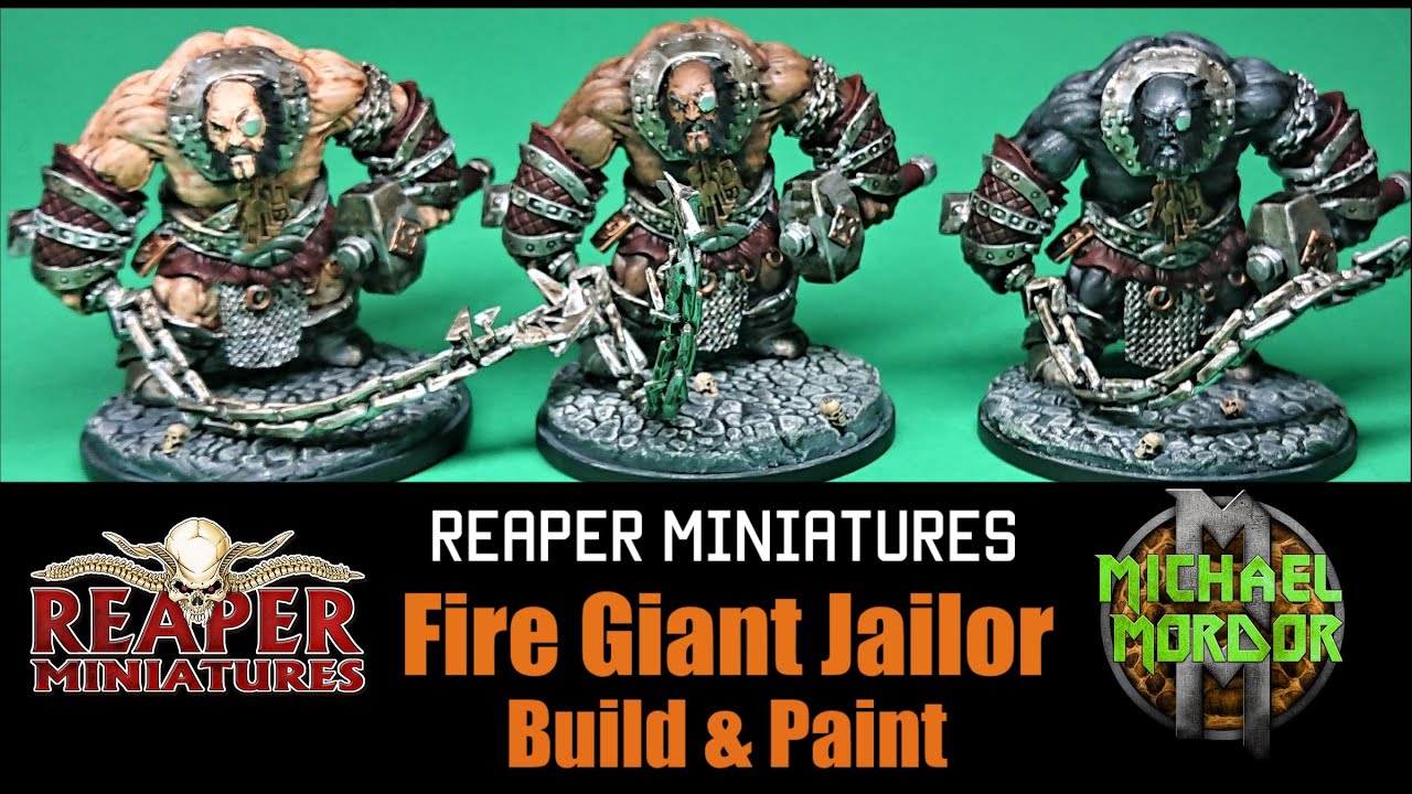 Reaper Miniatures, Fire Giant Jailor, Build & Paint, (HD) - YouTube