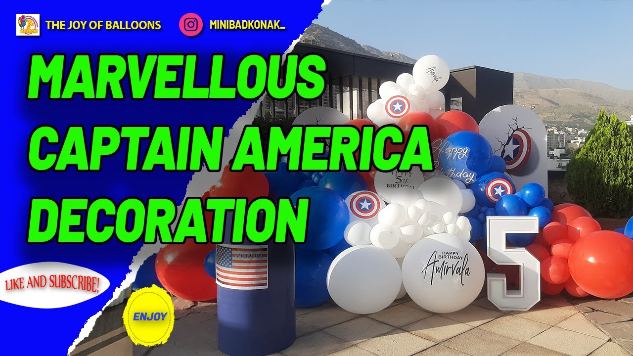 marvellous captain america decoration II balloon decoration ideas II ...