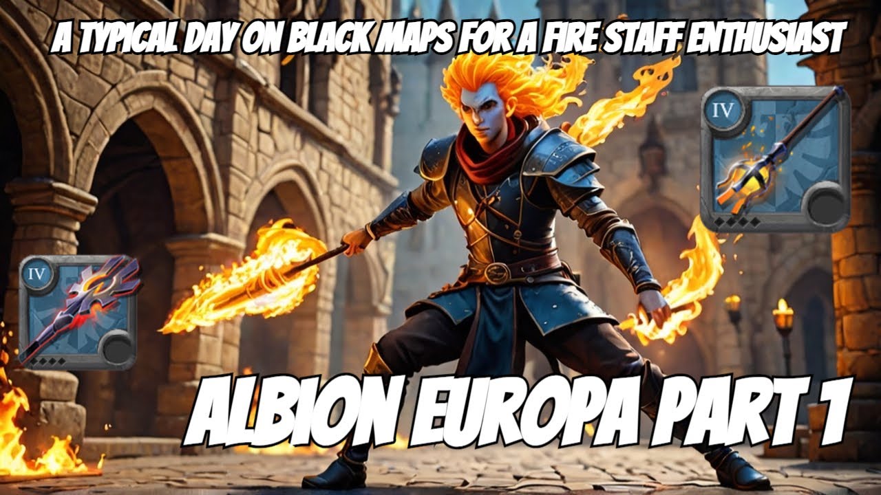 Epic fire staff moments in Albion Online Europa - YouTube