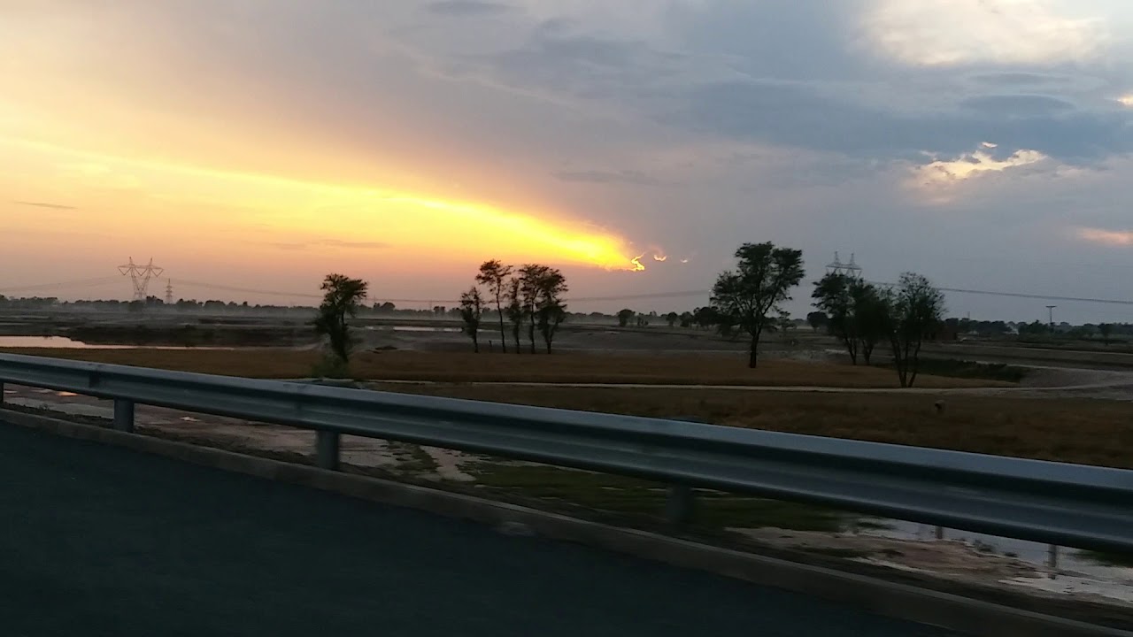 Beautiful sunset view on Lahore moterway - YouTube