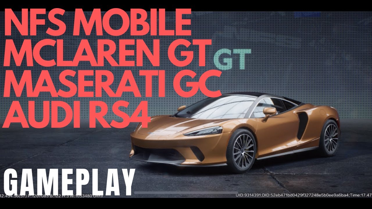 NFS MOBILE | McLaren GT | Maserati Gran Cabrio | Audi RS4 Gameplay ...