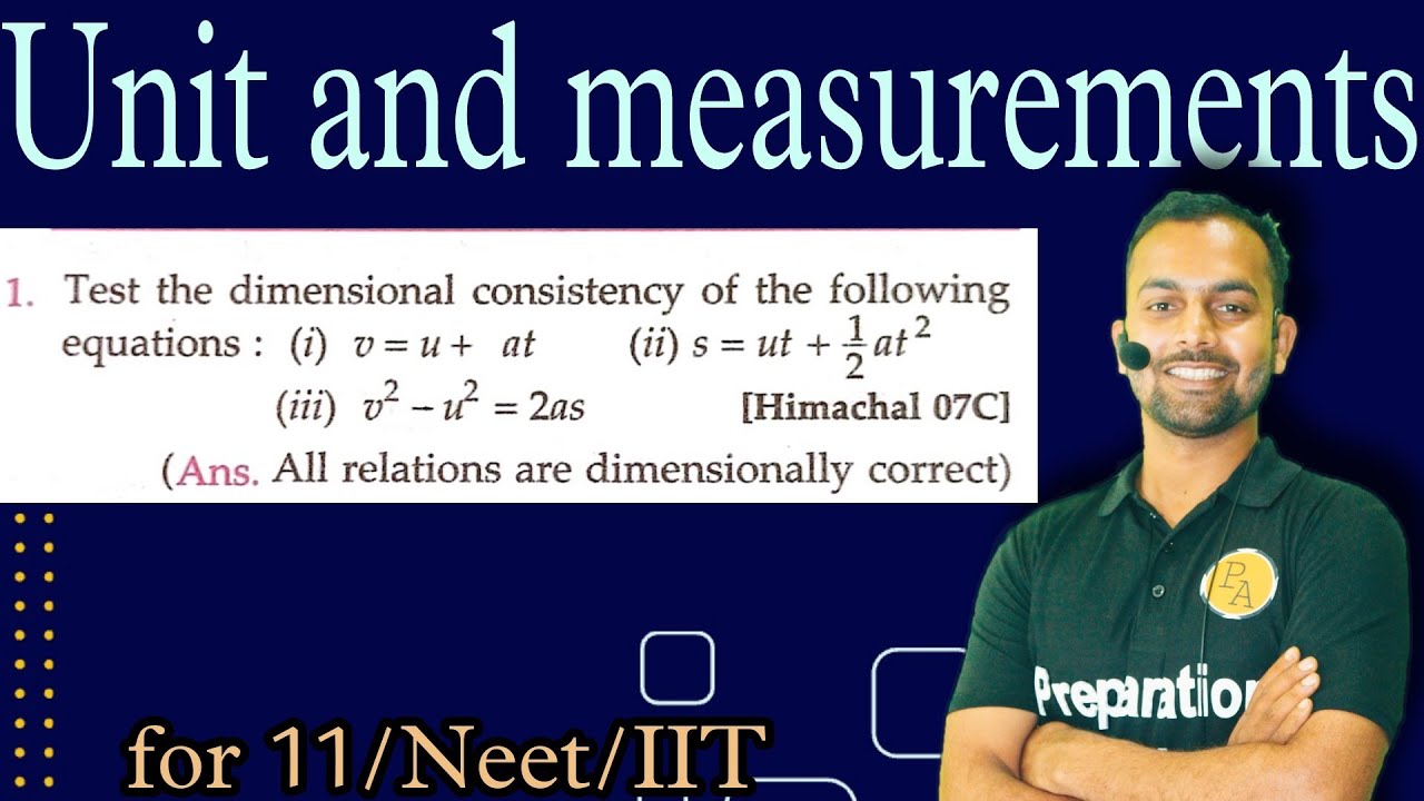 Pfp-1 unit and measurements : test the dimensional consistancy of the ...