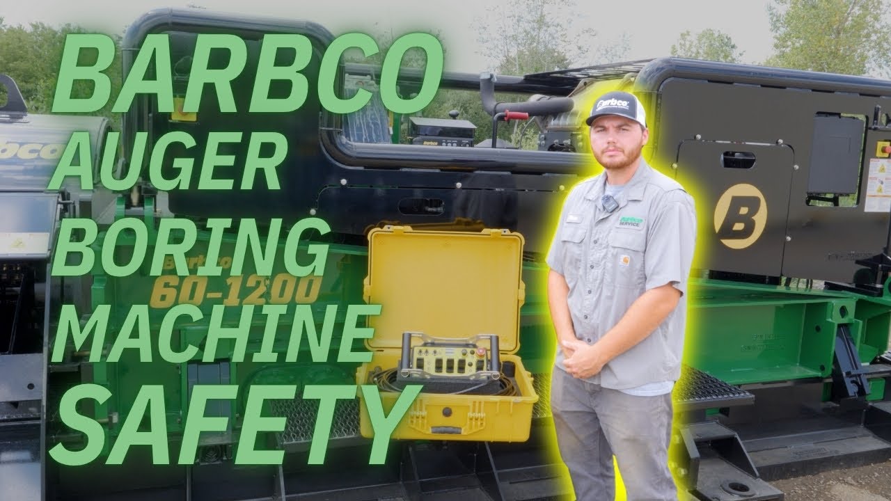 Barbco Auger Boring Machine Safety - YouTube