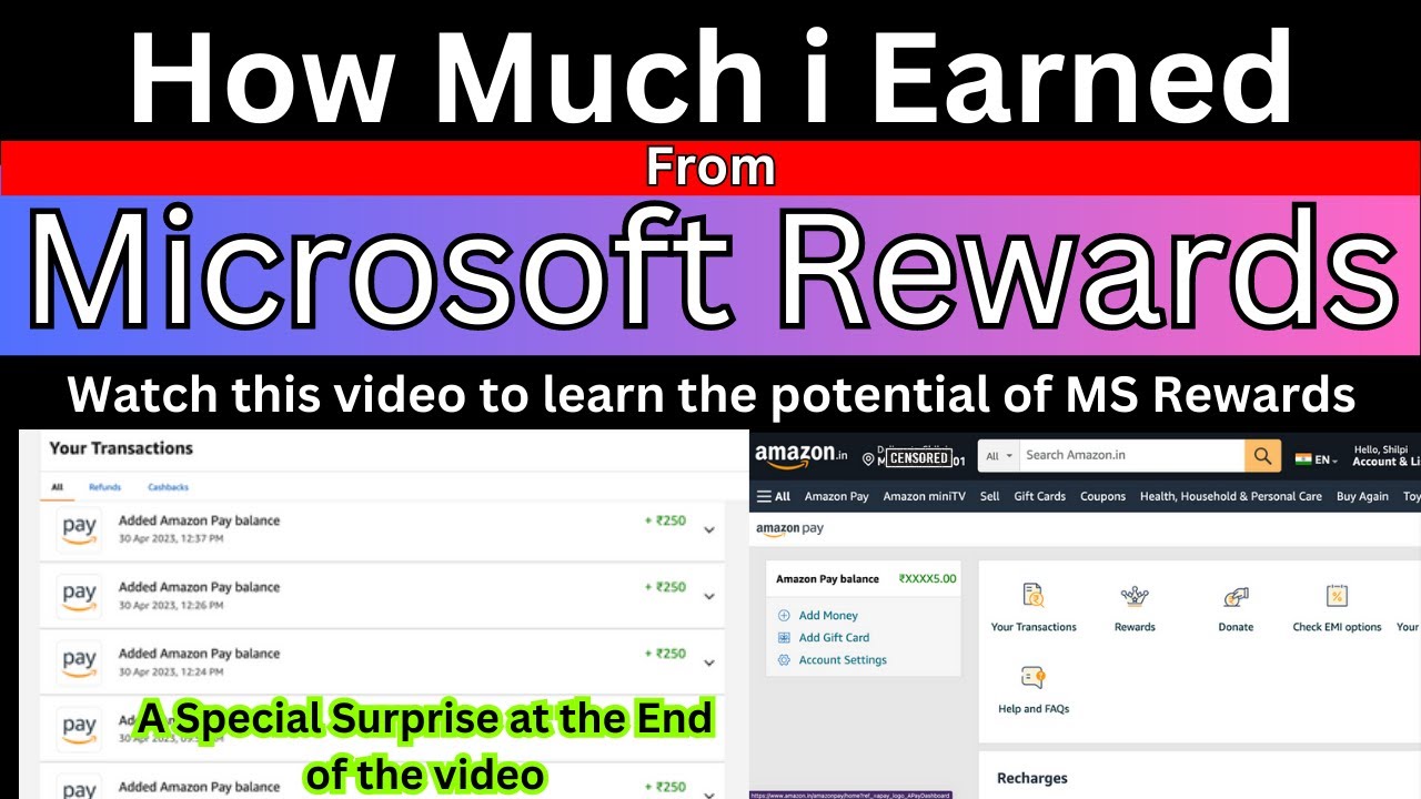 Earn Upto ₹10,000 per Month Using Microsoft Rewards , How Much i Earned ...
