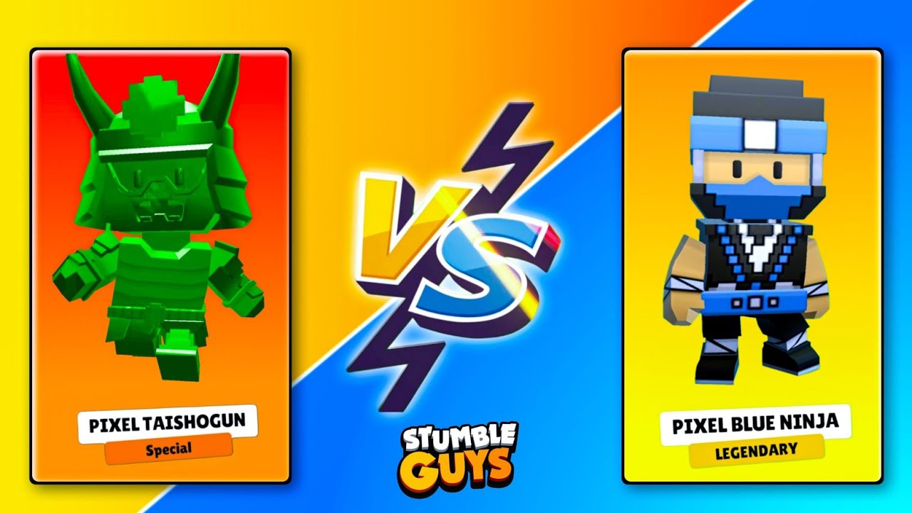 NEW SKIN 0.48.2 PIXEL TAISHOGUN vs PIXEL BLUE NINJA | Battle In Stumble ...
