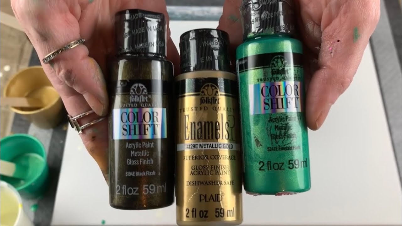 (57) Acrylic Pouring with Color Shift Paints - YouTube