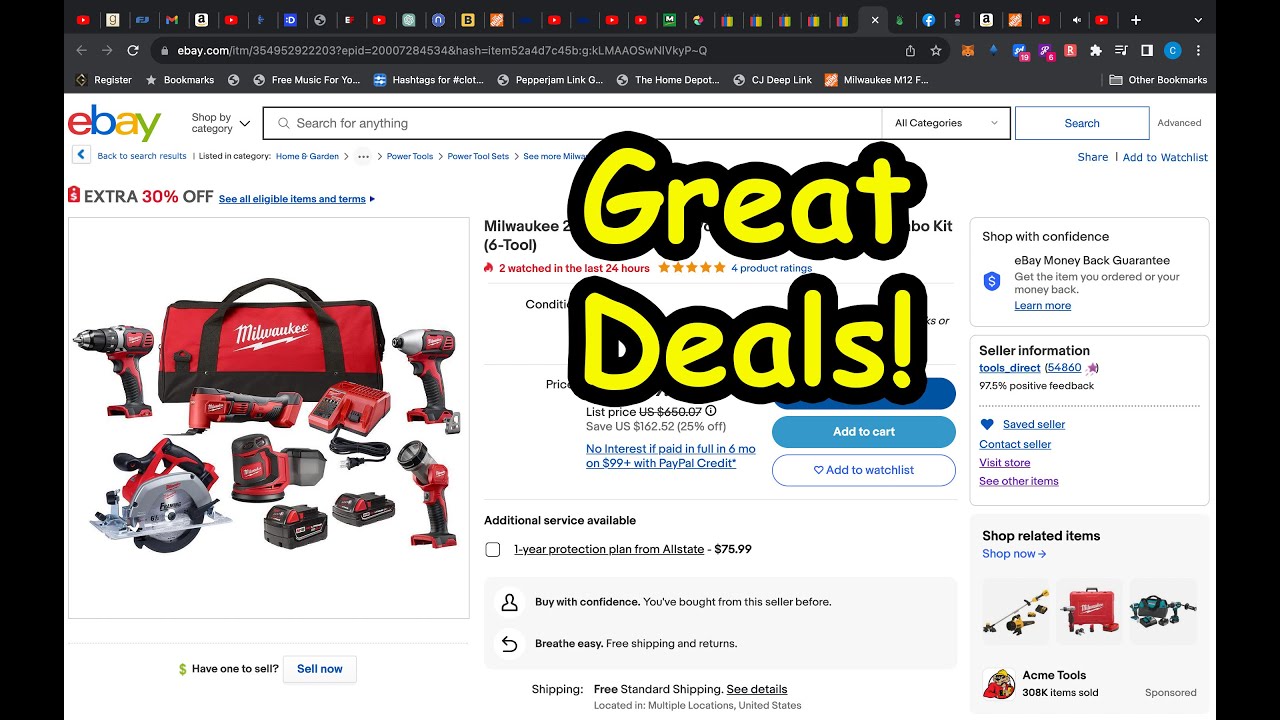 Tool Deals At eBay & Acme Tool - YouTube