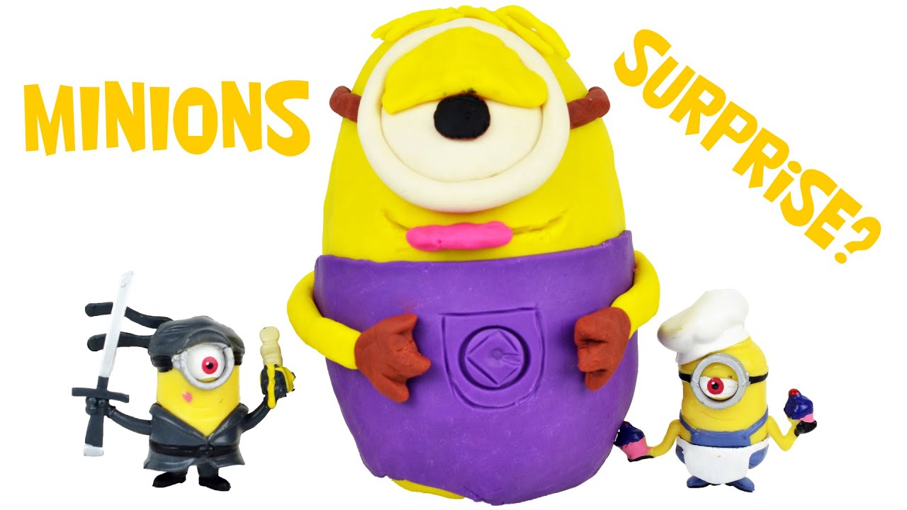Giant Play doh Minion Egg Minions Despicable Me Surprise Eggs Toys ...