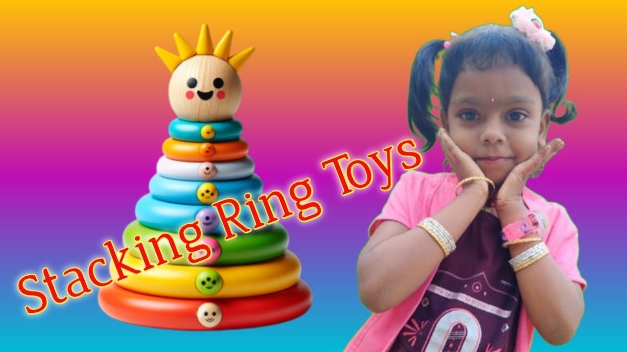 Cute Mama Play With Stacking Ring Toys ⭕ | Baby Perfection In Ring Toys | Stacking Ring Toys ...