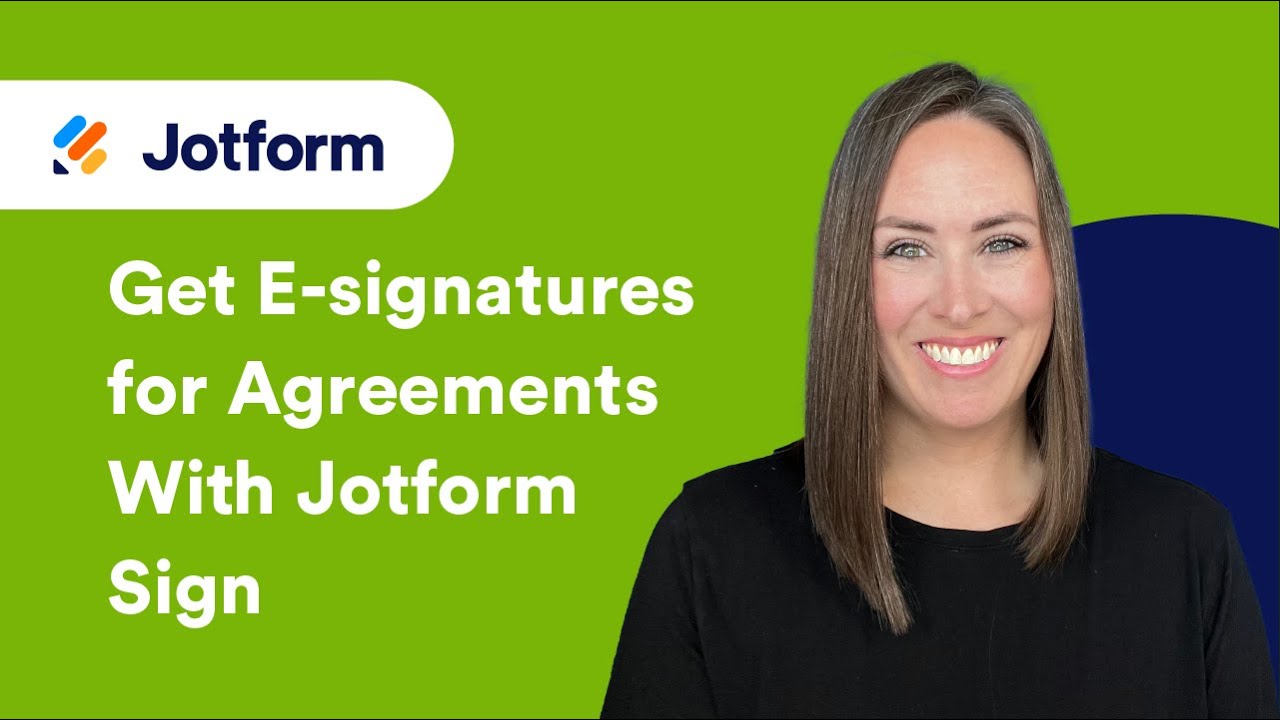 How to Get E-signatures for Agreements With Jotform Sign - YouTube
