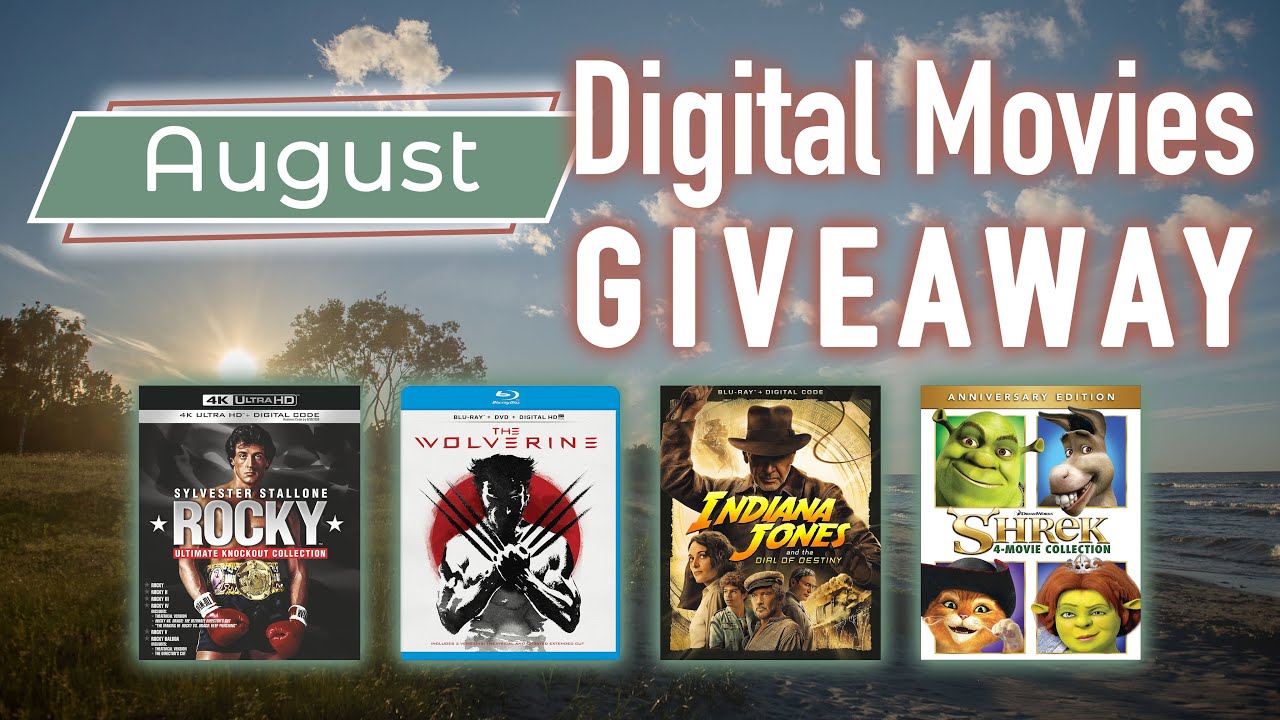 FREE Digital Movie Codes Giveaway | August 2024 🌅 - YouTube