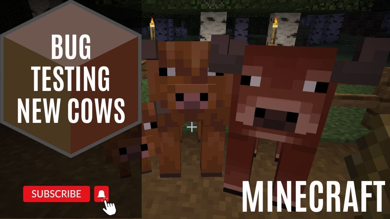 Bug Test - New Cows - Minecraft Snapshot 25w05a - 2025 - YouTube