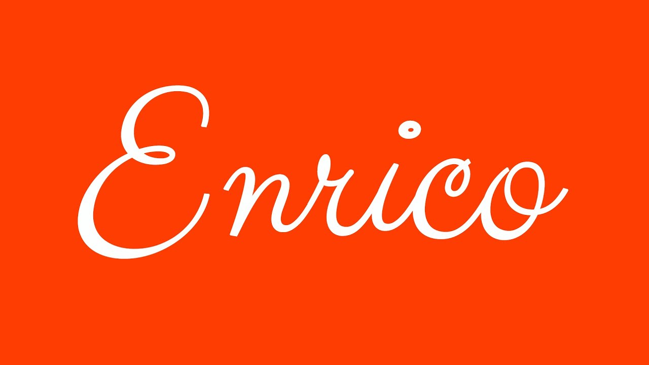 Learn how to Sign the Name Enrico Stylishly in Cursive Writing - YouTube