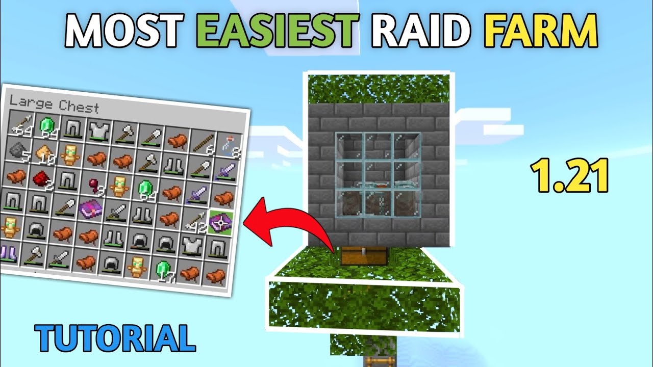 Easiest Raid Farm in Minecraft Bedrock 1.21 | Minecraft Raid Farm ...