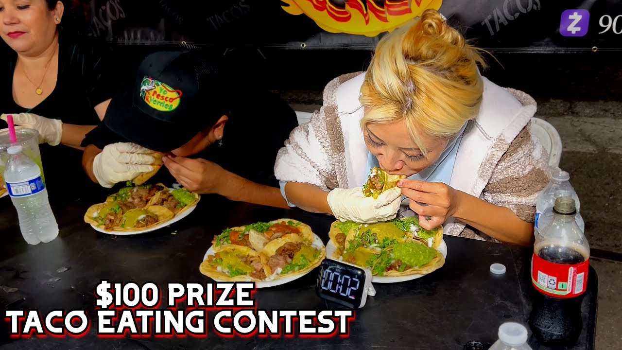 $100 CASH PRIZE TACO EATING CONTEST at Ave 26 on Imperial in Los Angles ...