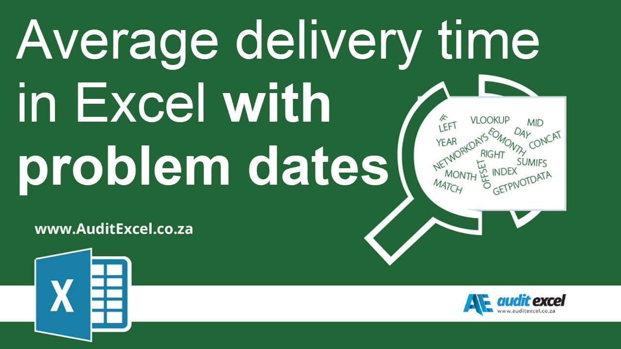 Average delivery days using Excel (weekend vs weekday) - YouTube