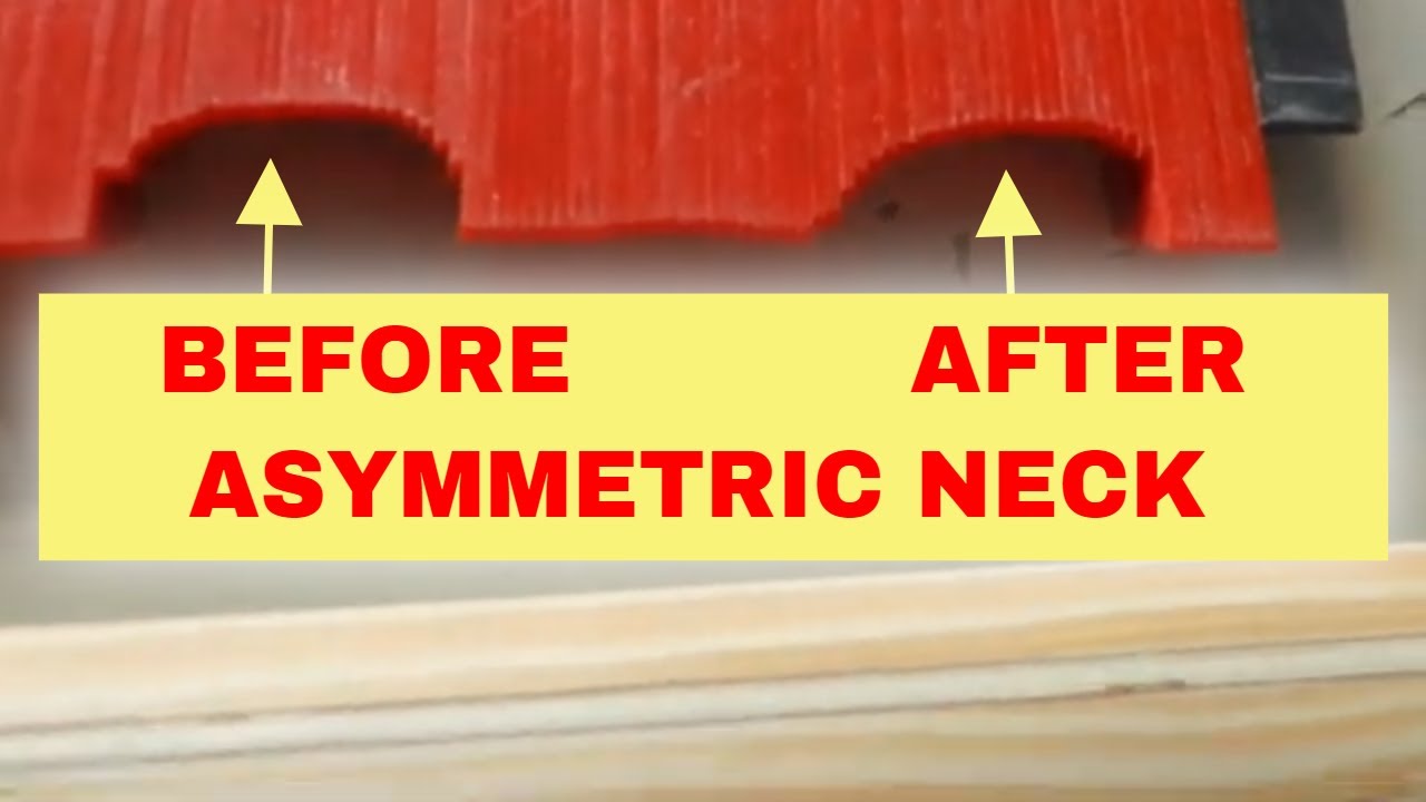 Does a asymmetric guitar neck, help you play better? - YouTube