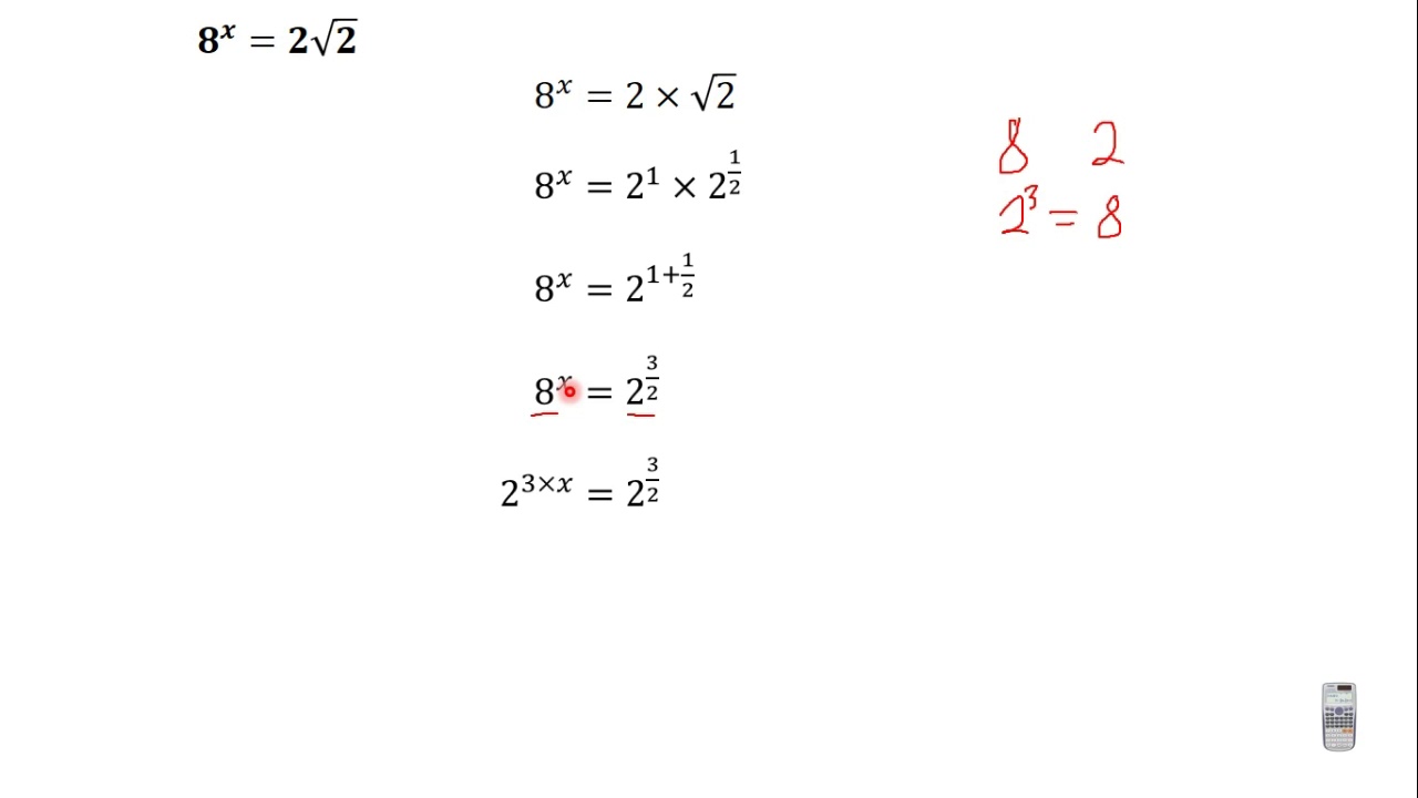 11 Exponential equations reduced to linear equations - YouTube