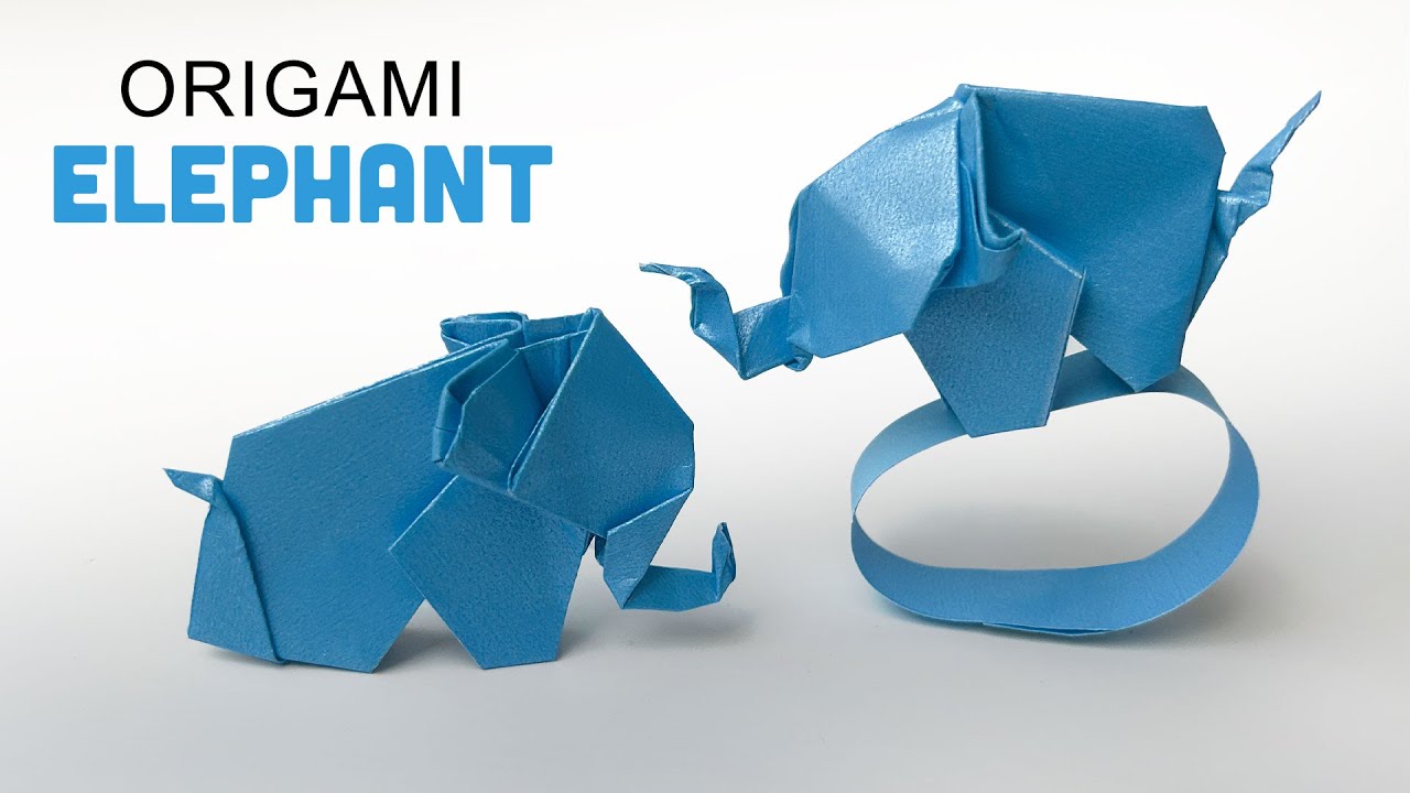 Make a Cute Origami Elephant, So Easy & Quick to fold - YouTube