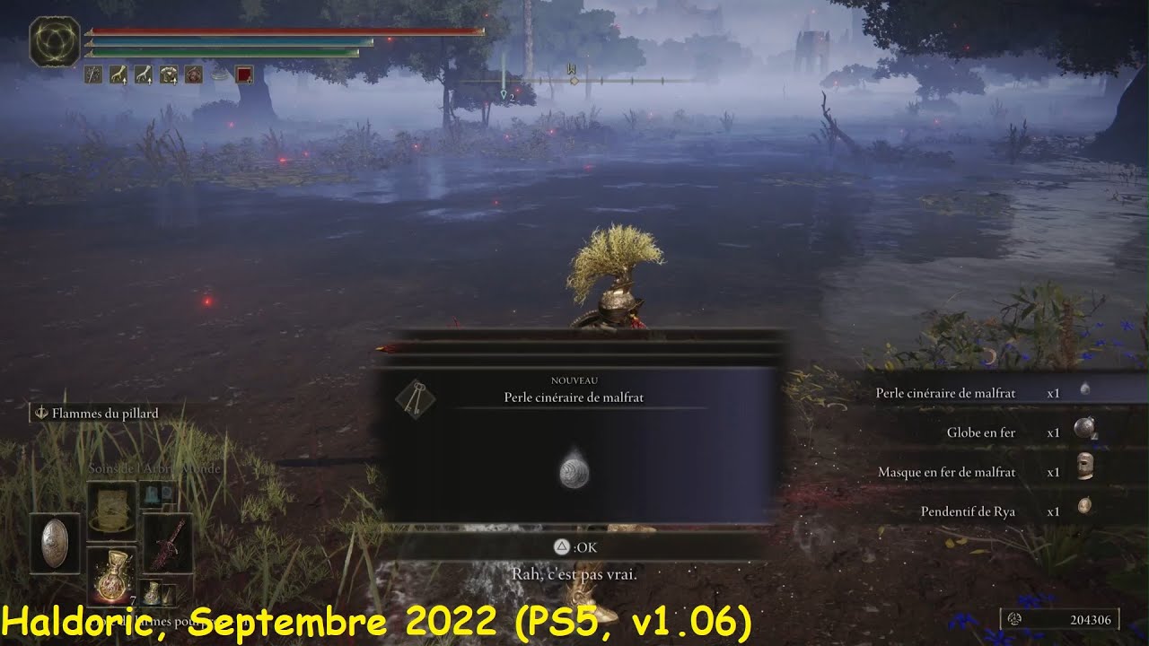 Elden Ring : Masque en fer de malfrat, perle cinéraire de malfrat ...