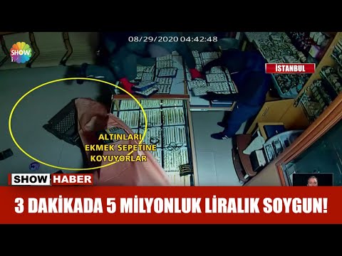 3 dakikada 5 milyonluk liralık soygun!