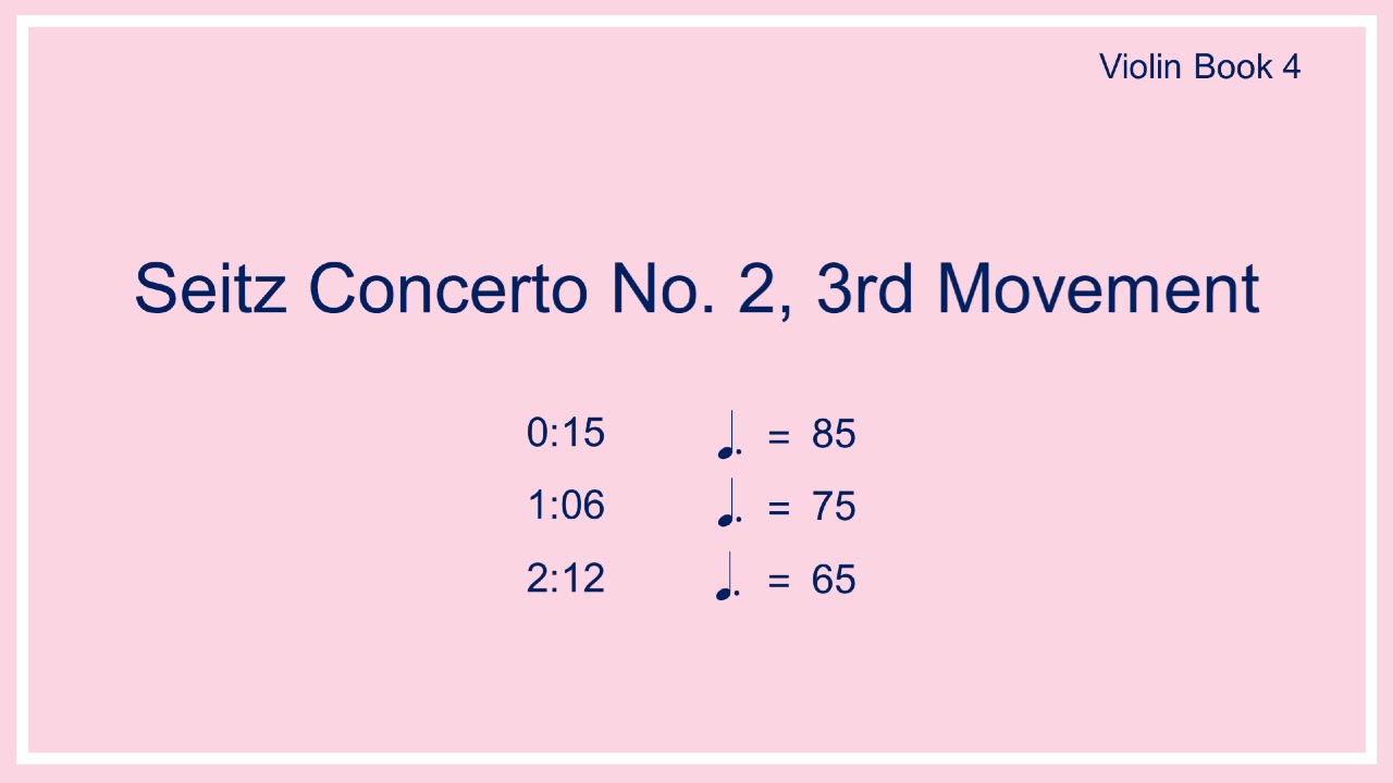 Seitz Concerto No. 2, 3rd Movement | Piano Accompaniment for Violin ...