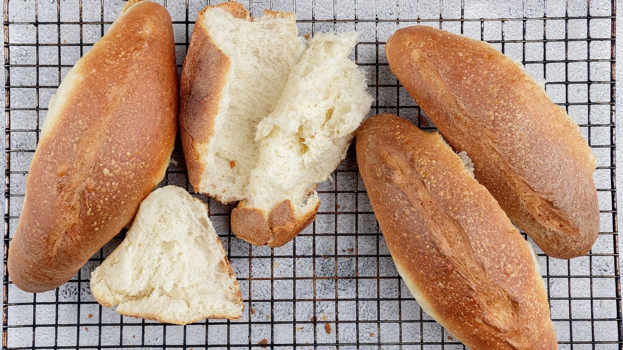 Banh Mi Bread Recipe - Vietnamese Sandwich Baguette - YouTube