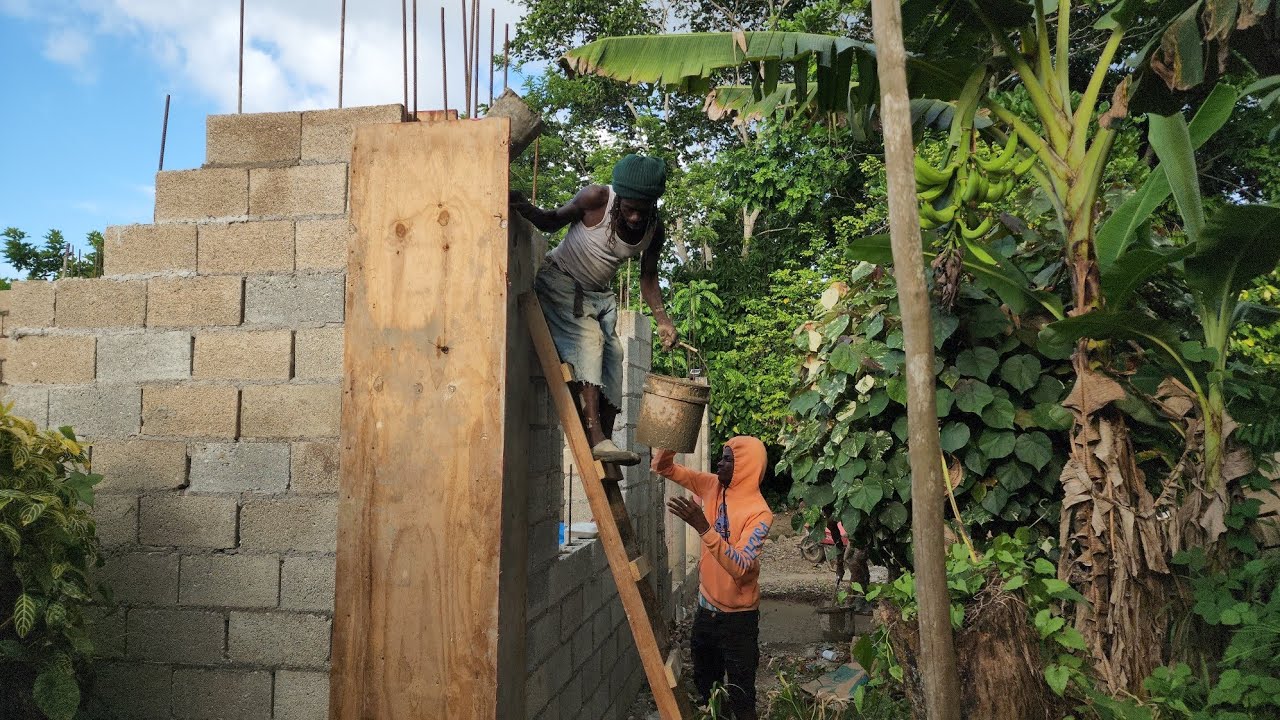 casting blocks packets and columns lintel next house update - YouTube