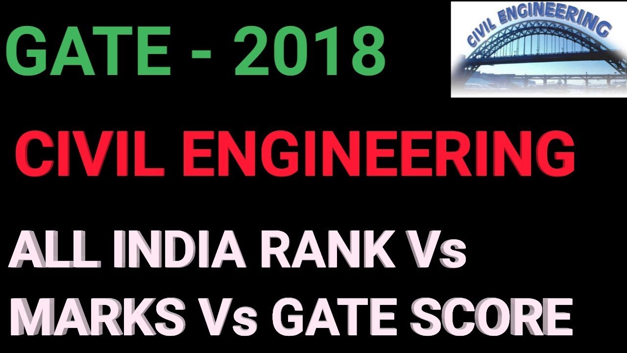 GATE - 2018 CIVIL ENGINEERING MARKS Vs AIR Vs GATE SCORECARD By Disha ...