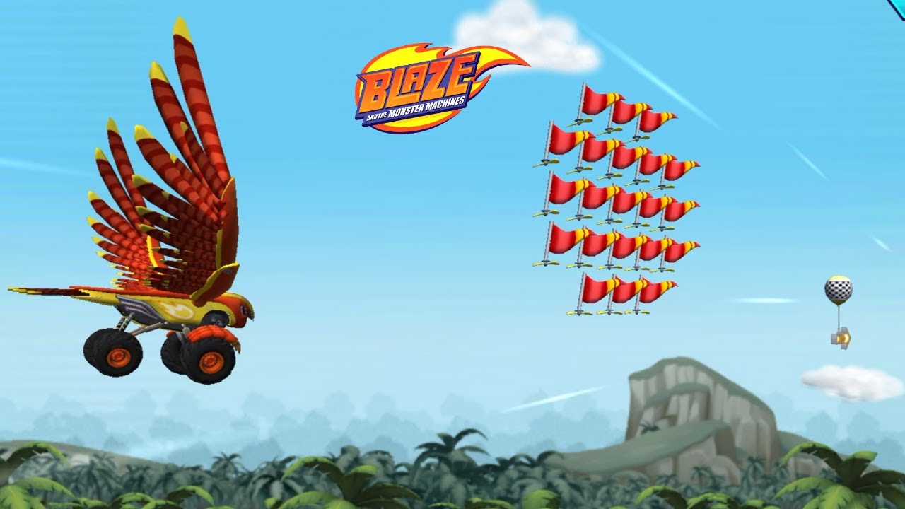 Blaze: Obstacle Course 🔥 Fly w/ FALCON BLAZE & help Blaze navigate four ...