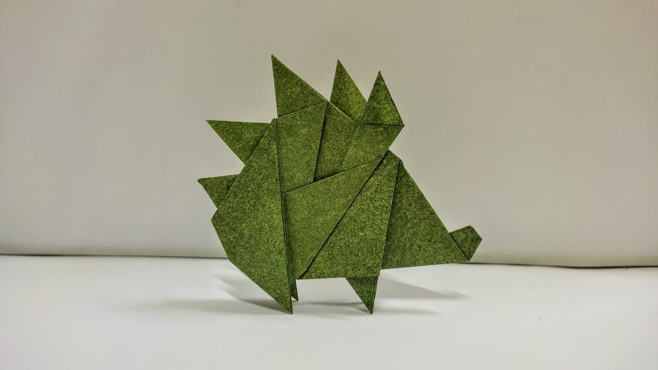 How To Make Origami Hedgehog | Origami Hedgehog Tutorial | Origami ...