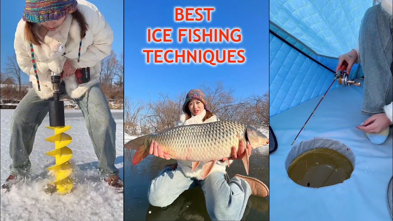 BEST ICE FISHING TECHNIQUES 🐟🐟🐟 | Women Fishing | Fish Whisperers - YouTube