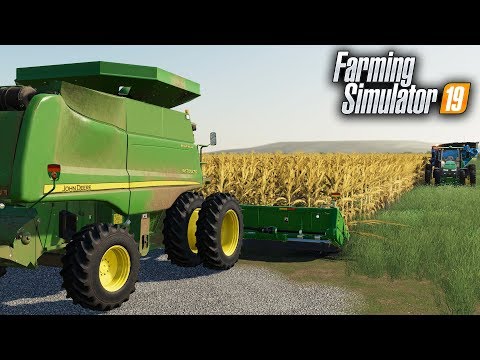 FS19- DIGGING INTO CORN! HARVESTING OUR LAST CORN FIELD FOR THE FALL ...