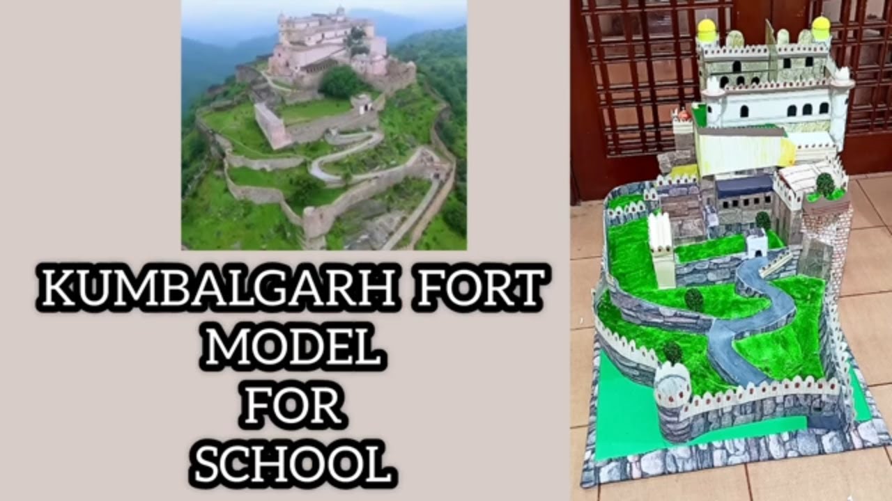 Kumbhalgarh Fort 3D Model for School | World's 2nd Longest Wall | DIY ...