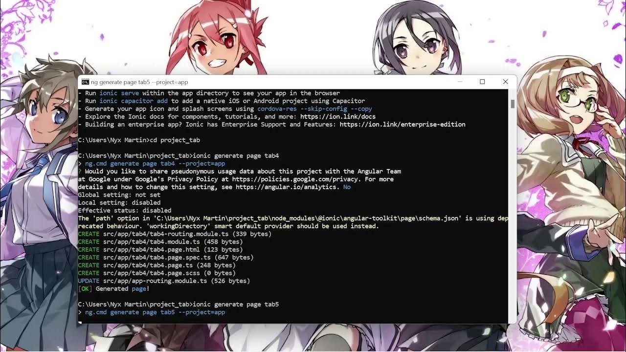 Install & Run Ionic Framework (Membuat Tab Baru Dengan Generate Page) - YouTube
