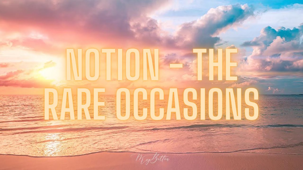 Notion - The Rare Occasions | Lyrics - YouTube