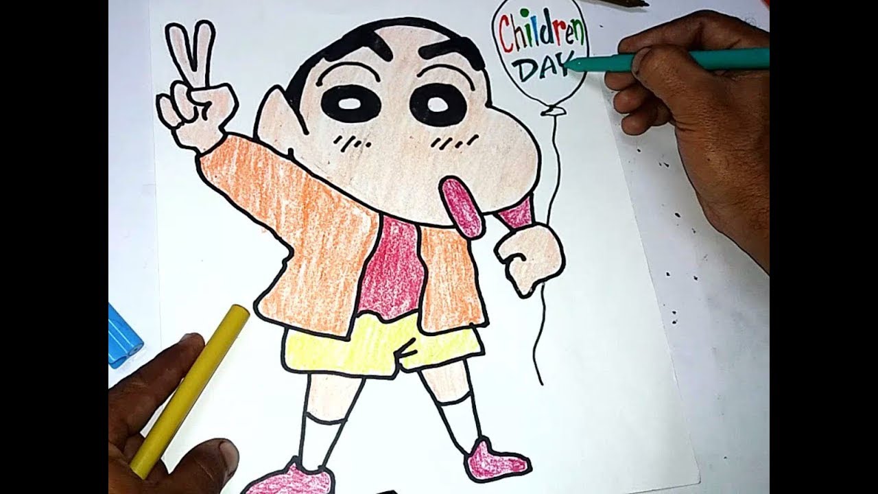 How to Draw Shinchan Easy Drawing ||Children Day Spacial - YouTube
